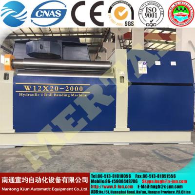 China Small hydraulic CNC four roller plate rolling machine ,plate bending machine,imported for sale