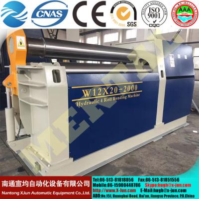 China MCLW12CNC-3x1000 Rectangular and shaped special CNC four rollers plate rolling machine for sale