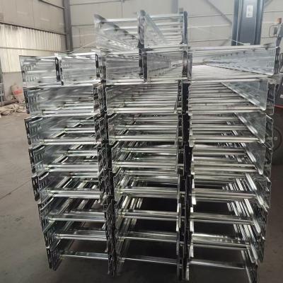 China Silvery Cold Roll Forming Ladder Type Cable Tray Standard Sizes Hold Down Clamp Width 50-1000mm for sale