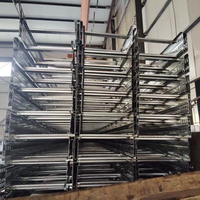 China Silvery Cold Roll Forming Ladder Type Cable Tray Standard Sizes Hold Down Clamp Width 50-1000mm for sale