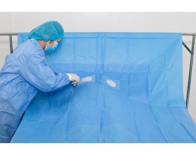 China Two Incise Windows Disposable Surgical Drapes Four Incise Windows Reinforced Area for sale