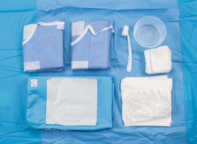 Cina Pacchetti medici blu di procedura di angiografia, avvolgenti i materiali di consumo chirurgici dei pacchetti in vendita