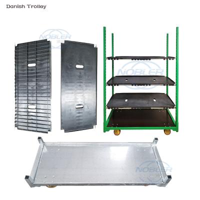 China Dutch Trolley Danish Trolley Cc Container Rack Flower Shipping Trolley Cart for sale