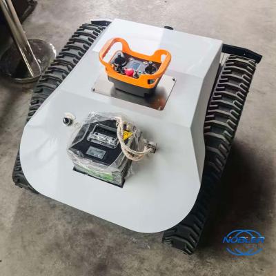 China Remote-controlled intelligent crawler lawn mower, with lithium iron phosphate (LiFePO₄) battery, four-wheel drive, energy-saving and environmentally friendly, and 3 hours of continuous operation. for sale