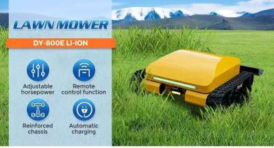 China Remote-controlled intelligent crawler lawn mower, with lithium iron phosphate (LiFePO₄) battery, four-wheel drive, energy-saving and environmentally friendly, and 3 hours of continuous operation. for sale