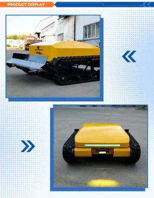 China Remote-controlled intelligent crawler lawn mower, with lithium iron phosphate (LiFePO₄) battery, four-wheel drive, energy-saving and environmentally friendly, and 3 hours of continuous operation. for sale