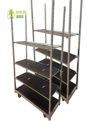 China Hand Flower Danish Container Cart Hot Galvanizing RUBBER Wheel for sale