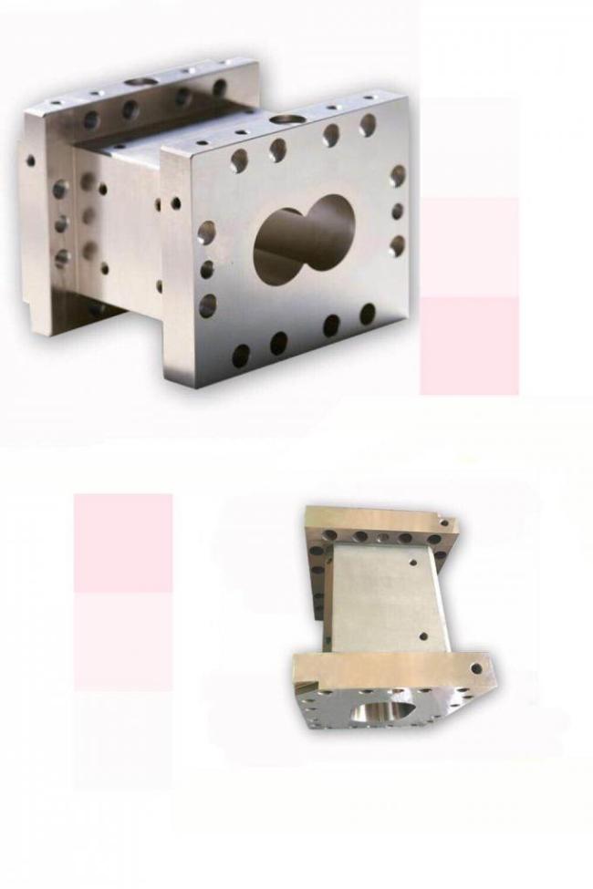 38CrMoAla Mirror Finish Double Screw Extruder Barrel , Plastic Extruder Parts Metal Color 0