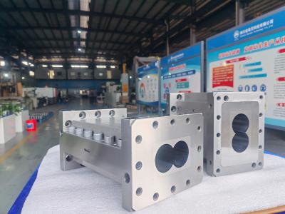 China Plastic Twin Screw Extruder Maschinenfass mit Kühlsystem Offener Fass zu verkaufen