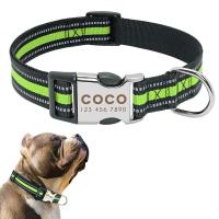 China Custom Polyester Dog Collar with Reflective Design Adjustable 1.5cm Width No Minimum Order for sale