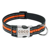 China Custom Polyester Dog Collar with Reflective Design Adjustable 1.5cm Width No Minimum Order for sale