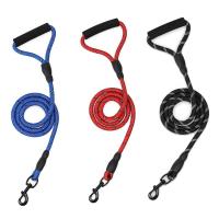 China Heavy Duty Nylon Dog Rope Leash with Padded Handle 5ft 6ft Reflective for Medium Large Dogs for sale