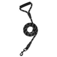 China Heavy Duty Nylon Dog Rope Leash with Padded Handle 5ft 6ft Reflective for Medium Large Dogs for sale
