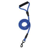 China Heavy Duty Nylon Dog Rope Leash with Padded Handle 5ft 6ft Reflective for Medium Large Dogs for sale