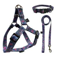 China Polyester Dog Harness Set 5kg Adjustable Pet Vest Collar Leash B2B OEM for sale
