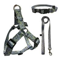 China Polyester Dog Harness Set 5kg Adjustable Pet Vest Collar Leash B2B OEM for sale