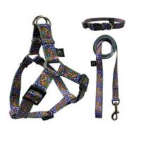 China Polyester Dog Harness Set 5kg Adjustable Pet Vest Collar Leash B2B OEM for sale
