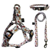 China Polyester Dog Harness Set 5kg Adjustable Pet Vest Collar Leash B2B OEM for sale