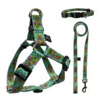 China Polyester Dog Harness Set 5kg Adjustable Pet Vest Collar Leash B2B OEM for sale