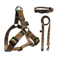 China Polyester Dog Harness Set 5kg Adjustable Pet Vest Collar Leash B2B OEM for sale