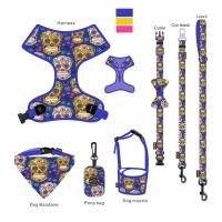 China ODM 7-in-1 No Pull Dog Harness and Leash Set Adjustable Neoprene Sizes XS to L for sale