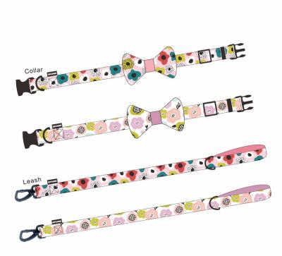 Cina Guinzaglio su ordinazione dell'imbracatura per cani del poliestere di Logo Collar Leash Harness Set in vendita