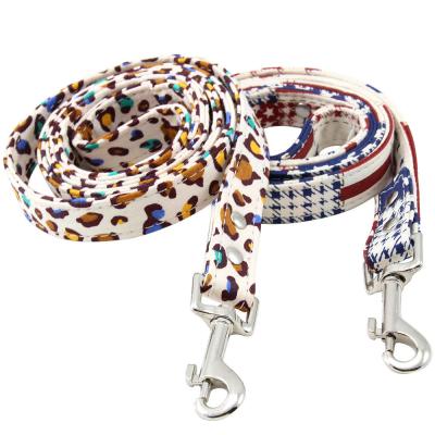 China Customized Color adjustable dog collar cute dog harness set for leash training for sale