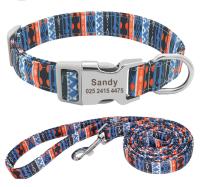 China Custom Nylon Dog Collar with Neoprene Handle 500 pcs MOQ OEM Logo for sale