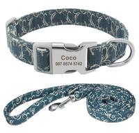 China Custom Nylon Dog Collar with Neoprene Handle 500 pcs MOQ OEM Logo for sale