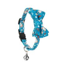 China Breakaway Cat Collar with Bow Tie and Bell Durable Polyester Safety Collar for Pets 500 pcs MOQ for sale