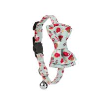 China Breakaway Cat Collar with Bow Tie and Bell Durable Polyester Safety Collar for Pets 500 pcs MOQ for sale