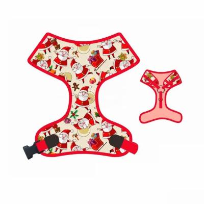 China Polyester Padded Christmas Dog Harness Warm And Adorable with Print Pattern for sale