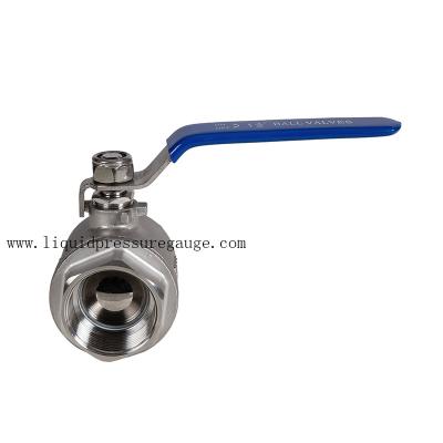 China 2 PC Full Port SS304 Ball Valve With Bule Handle 1/2 Inch NPT WOG1000 for sale