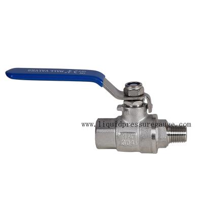 China 2 PC 1/4 Inch Instrument Manifold Ball Valve Male To Female Stainless Steel for sale