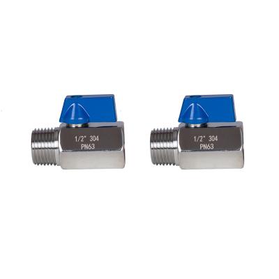China Stainless steel mini ball valve NPT or BSP ,male to female,shut off valve for sale