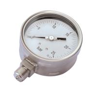 Cina Il manometro riempito liquido d'acciaio a 4 pollici di Stainsteel, la glicerina, 1/2 BSP abbassa il supporto, la baionetta, la barra 0-25, protetta contro le esplosioni in vendita