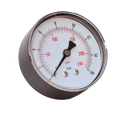 China 2,5 pulgadas 63m m indicador de presión seco de 230 PSI ennegrecen 1/4 indicador de presión radial de BSP en venta