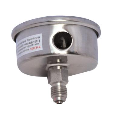 中国 2-1/2インチのliuqid fillled圧力計、グリセリン、シリコーン油、ステンレス鋼、0-230psi/barの1/4のBSPの背部台紙、 販売のため