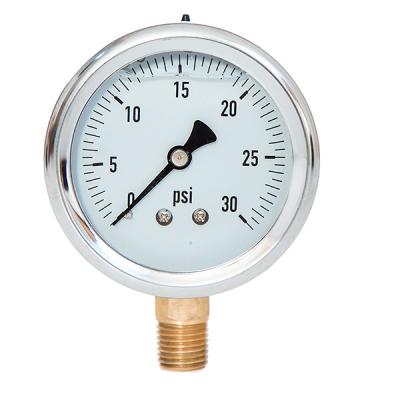 Cina 30 PSI ss rivestono i manometri riempiti liquidi in vendita