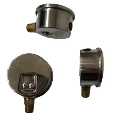 中国 混合の真空2.5in 1/4のBSPTの液体の満たされた圧力計60psi 販売のため