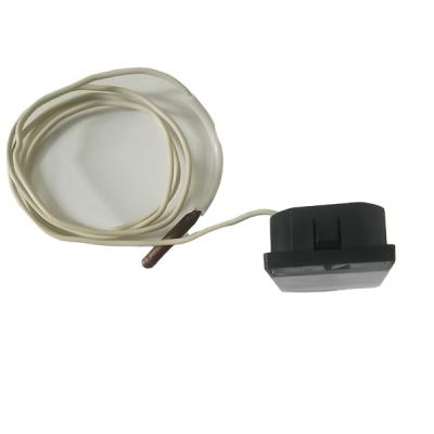 China Capillary Temp Square 47x47MM Plastic Case Capillary Temperature Gauge  120C for sale