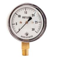 中国 Mbarは4インチSSの場合30 IWCのカプセルの圧力計1/8 BSPに掃除機をかける 販売のため