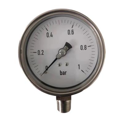 Китай 1 штифт Mpa SS манометры 4 дюймов жидкостные заполненные 1/2 NPT 1,6% продается