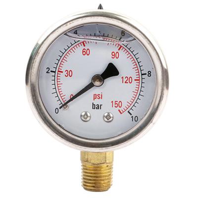 Китай Масло манометры 150 Psi 2.5in жидкостные заполненные 1/4 BSPT понижает держатель продается