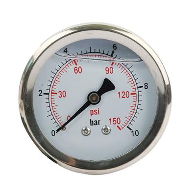 China Fall-Wasser-flüssige gefüllte Manometer 2 150 P/in SS bewegen 50mm Stange 10 Schritt für Schritt fort zu verkaufen
