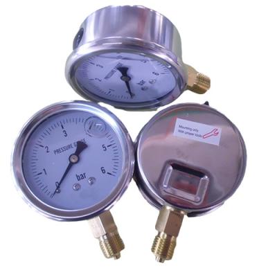 Cina Riempito liquido riempito liquido di vuoto 2.5in 6 Antivari manometro 1/4 di BSP in vendita