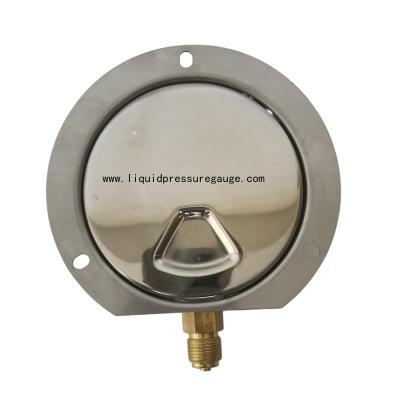 Cina Riempito liquido riempibile di 1/2 BSP 100mm manometro non lucidato in vendita