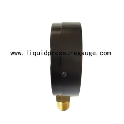China 4 Inch Dry hydraulic General Pressure Gauges 1/2 BSP Steel Case 150 Psi for sale