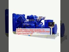 1375kVA Perkins Diesel Generator Set 1500RPM With Electronic Governor