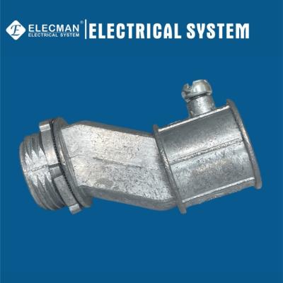 中国 1つはタイプを囲むためにEMTの水路の付属品のオフセット コネクターの止めねじEMTの水路を亜鉛でメッキする 販売のため